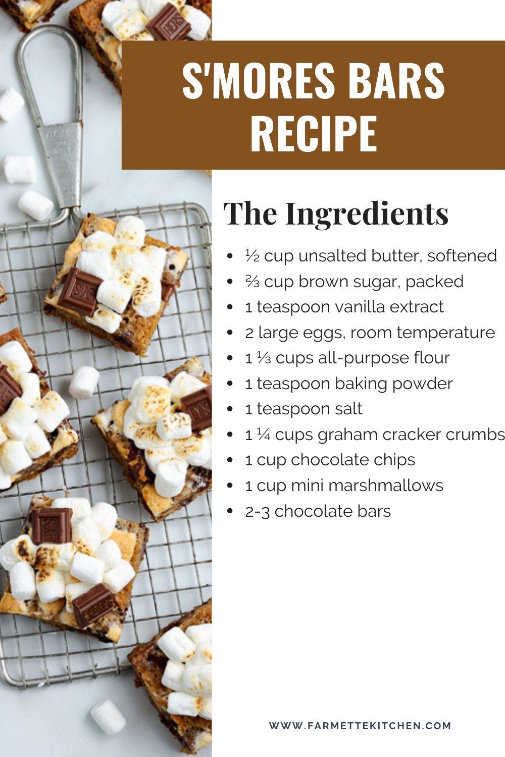 Smores Bars - Full Flavor, Less Mess | Farmette Kitchen