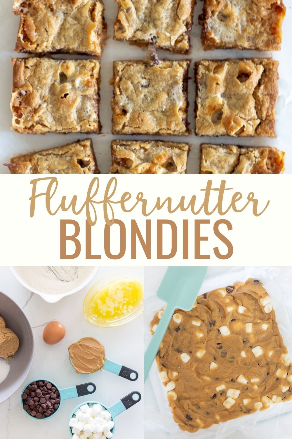 Fluffernutter Blondies - Farmette Kitchen